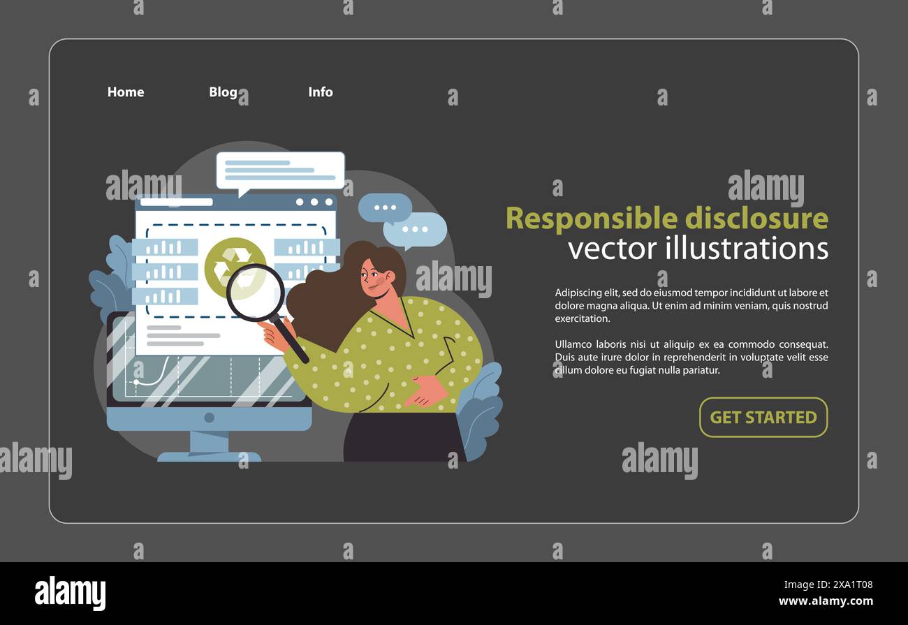 Responsible disclosure concept. Transparency in sustainability reporting. Ethical data sharing ...