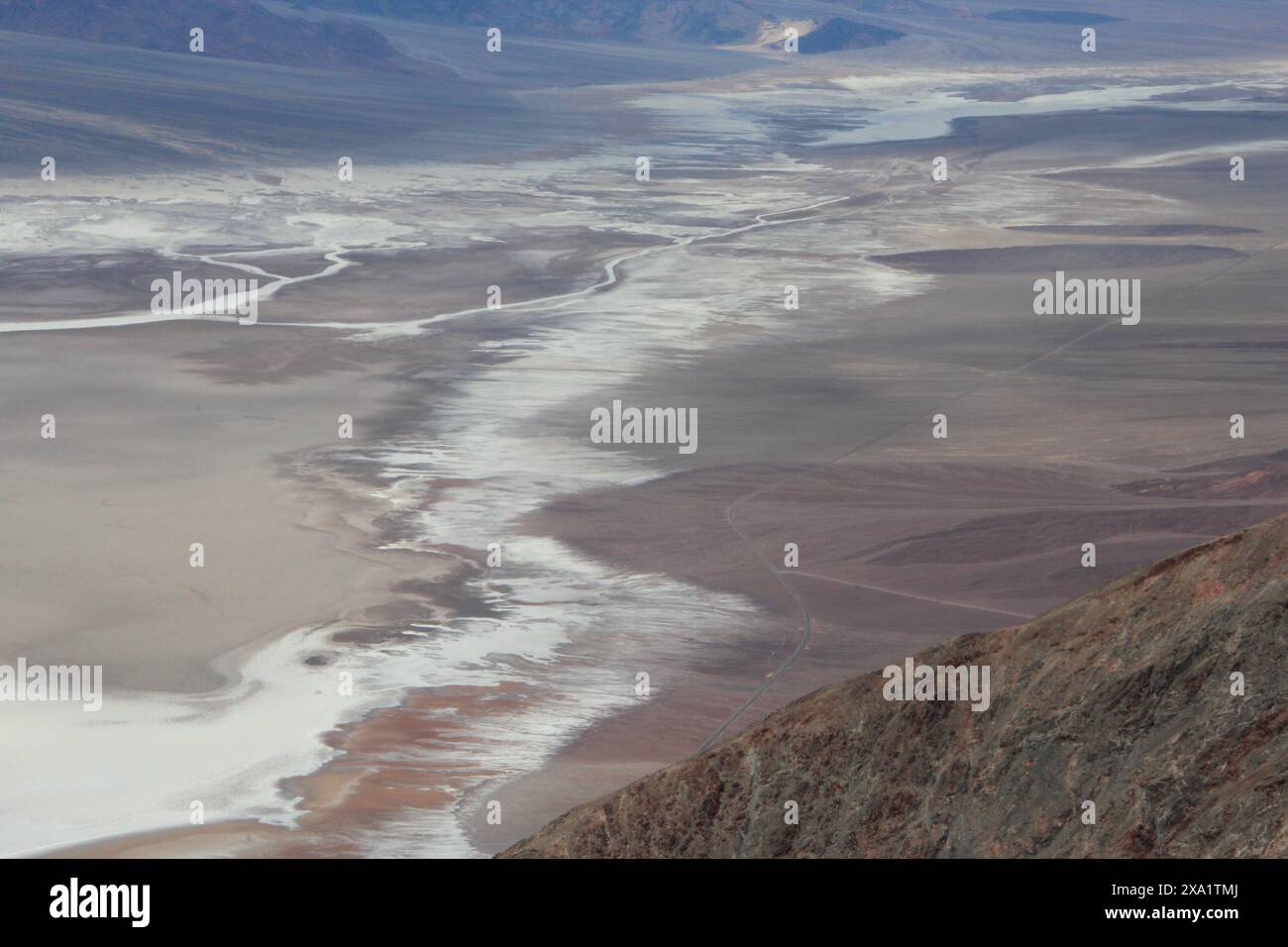 An aerial view of barren land in Death Valley National Park. USA Stock ...