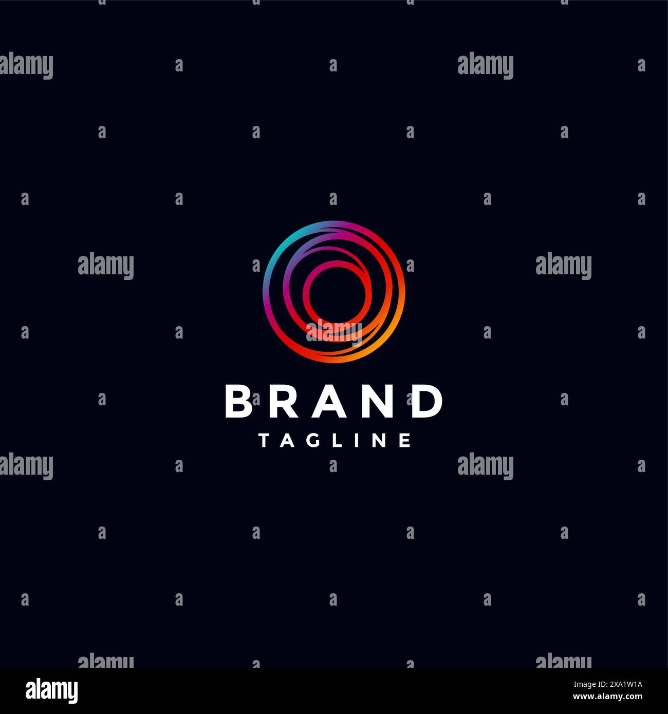 Colorful Abstract Onion Icon Logo Design. Colorful Five Abstract Circle ...