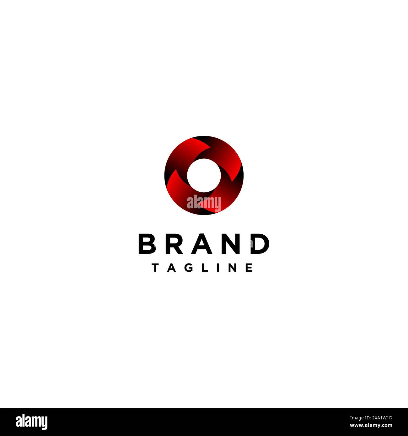 Four Red Rotating Arrows Logo Design. Four Red Rotating Arrows form a ...