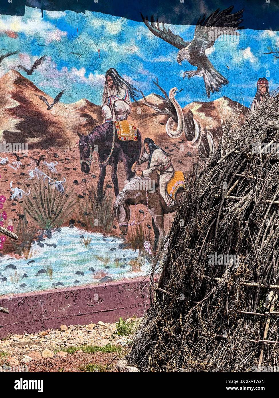 Interpretation of the Apache people camp in the Turicachi community ...