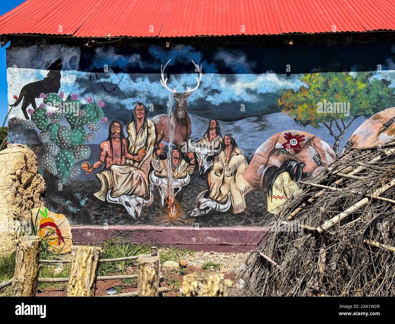 Interpretation of the Apache people camp in the Turicachi community ...