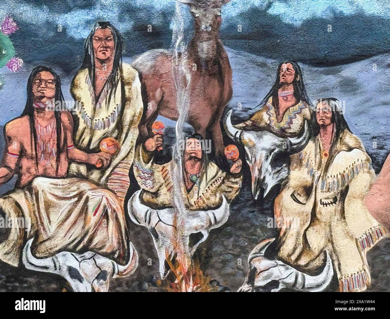 Interpretation of the Apache people camp in the Turicachi community ...