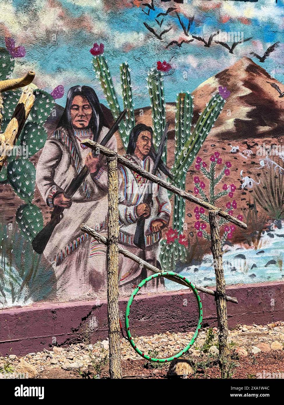 Interpretation of the Apache people camp in the Turicachi community ...