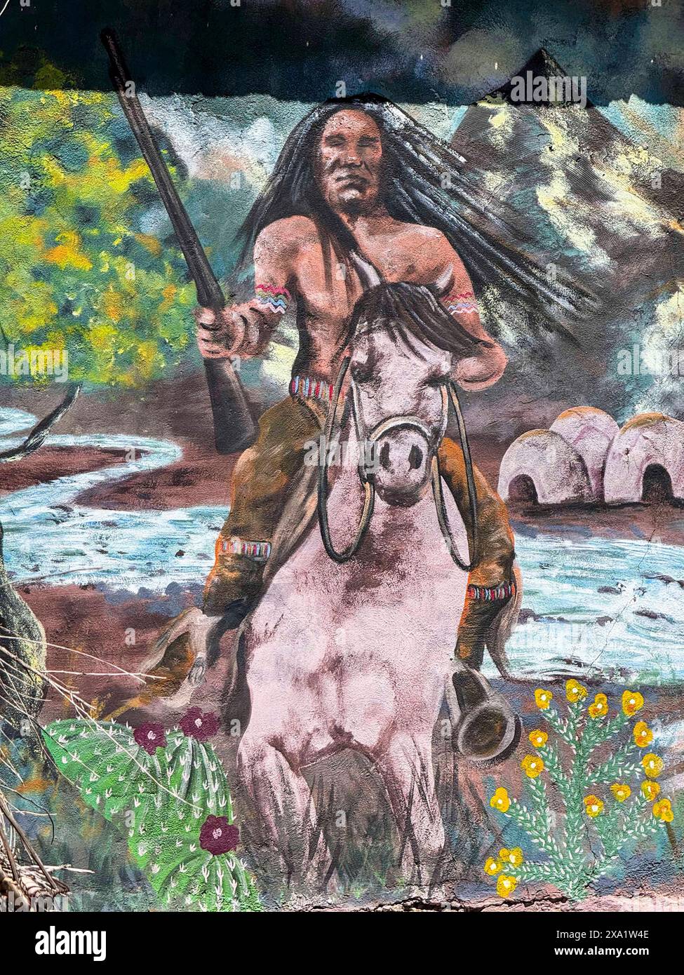 Interpretation of the Apache people camp in the Turicachi community ...