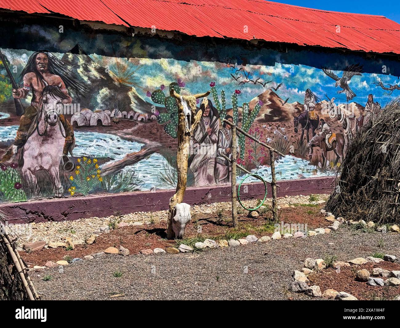 Interpretation of the Apache people camp in the Turicachi community ...