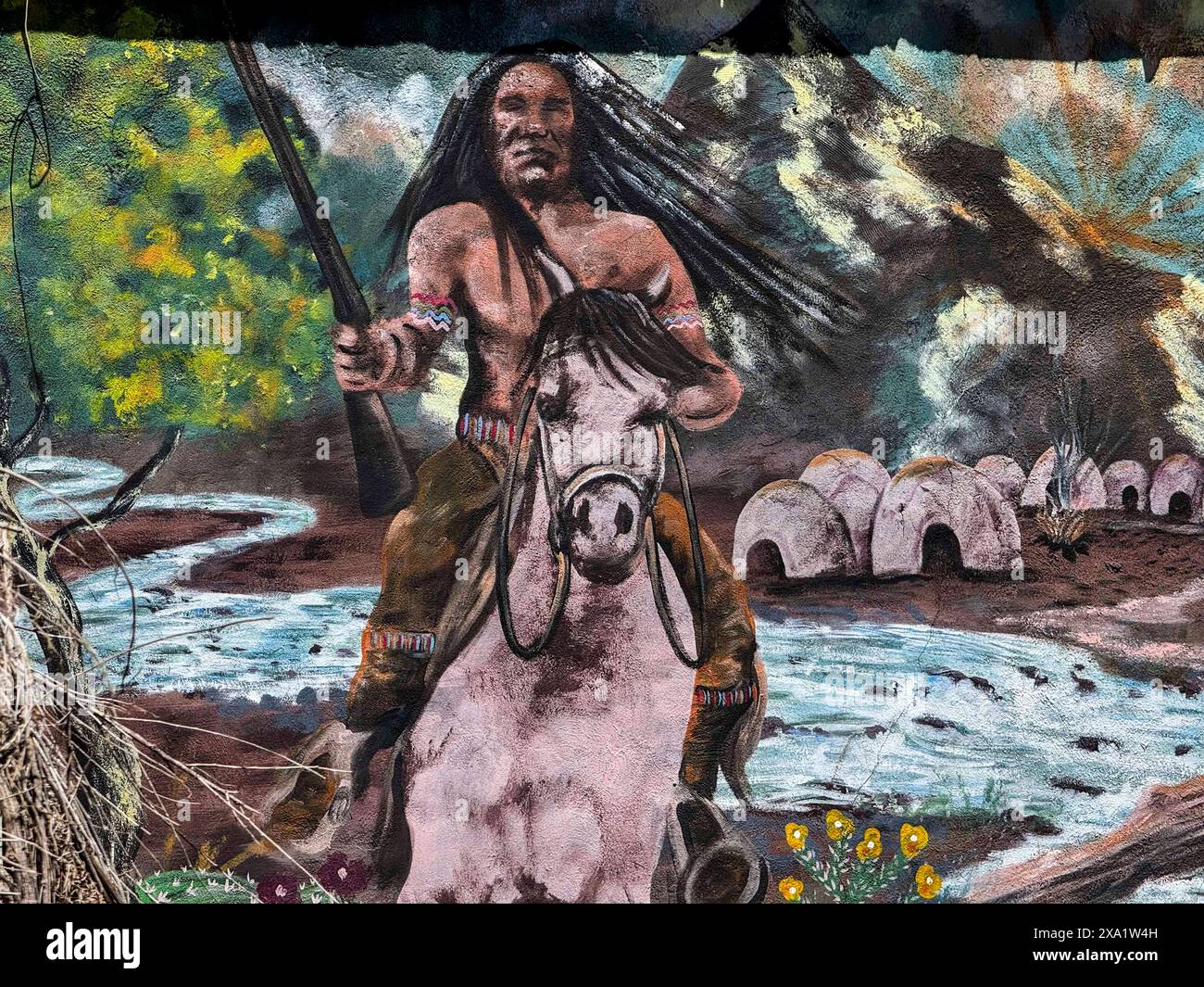 Interpretation of the Apache people camp in the Turicachi community ...