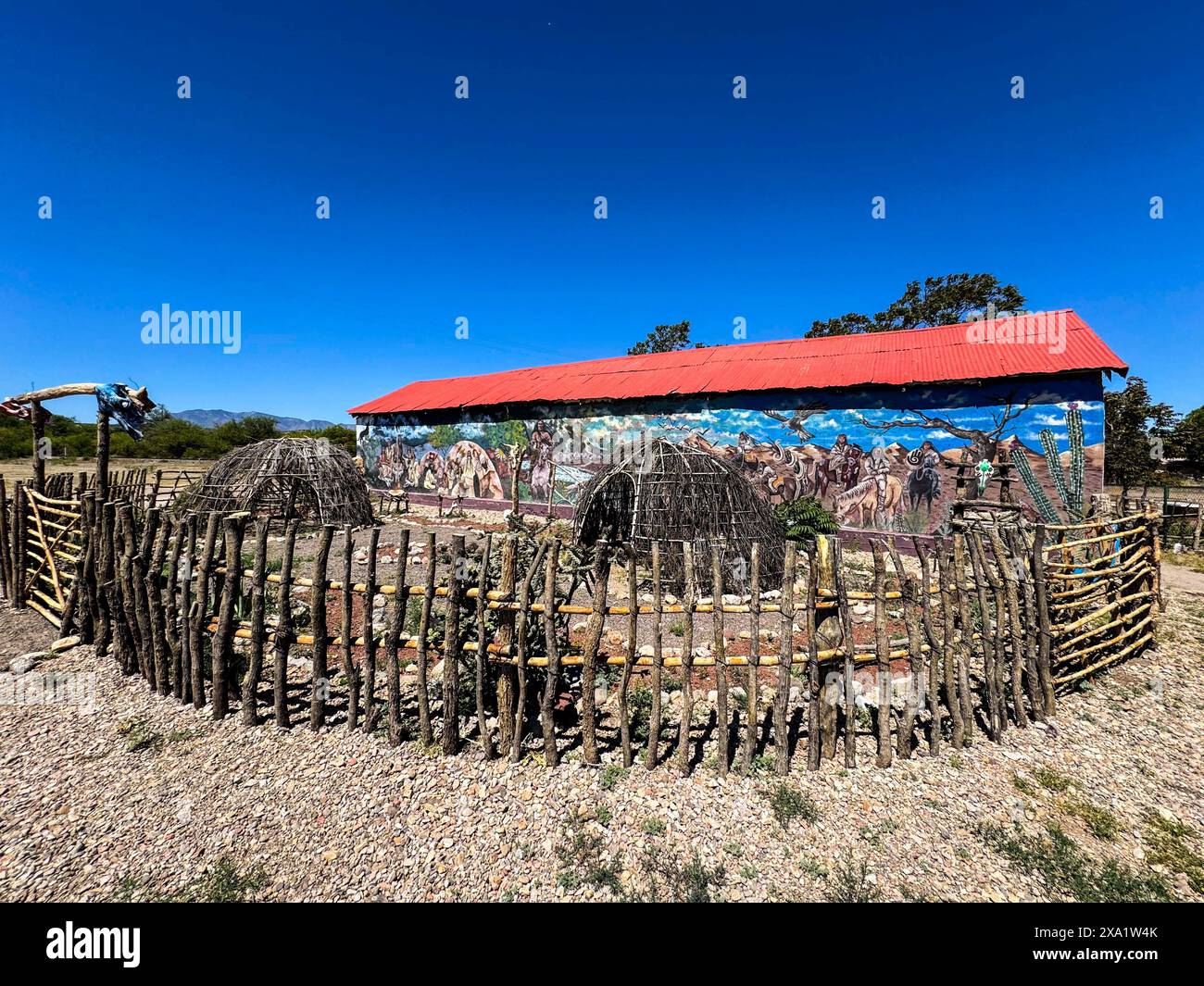 Interpretation of the Apache people camp in the Turicachi community ...