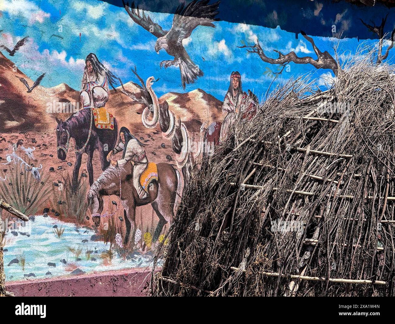 Interpretation of the Apache people camp in the Turicachi community ...