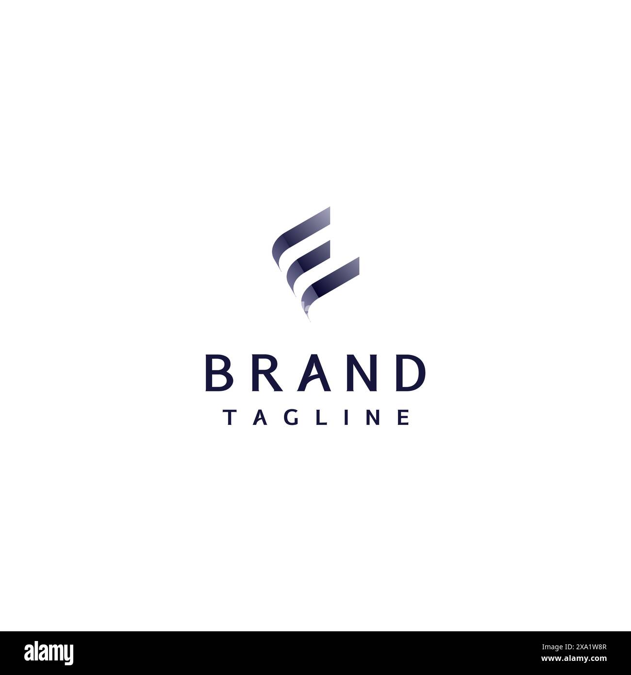 Minimalist Initial Letter E Logo Template. Three Bold Lines Forming the ...