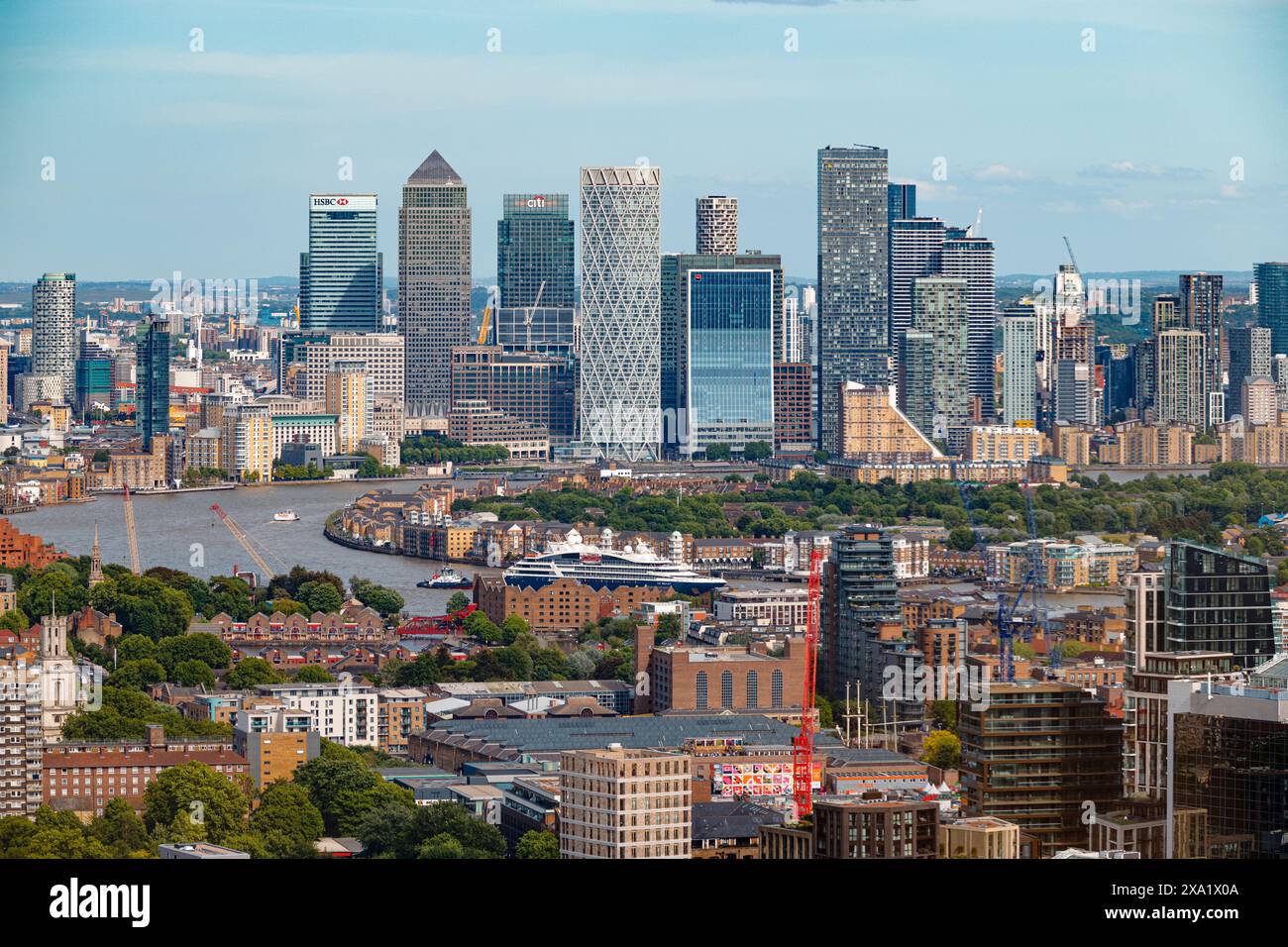 A cityscape overlooking river in London Stock Photo - Alamy