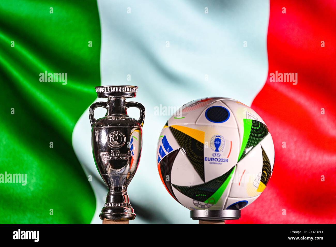June 1, 2024, Berlin, Germany. The official ball of the Euro 2024 ...