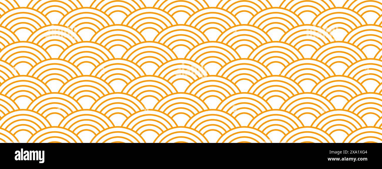 Repeating orange arch shapes. Suns wallpaper. Japanese seigaiha pattern ...