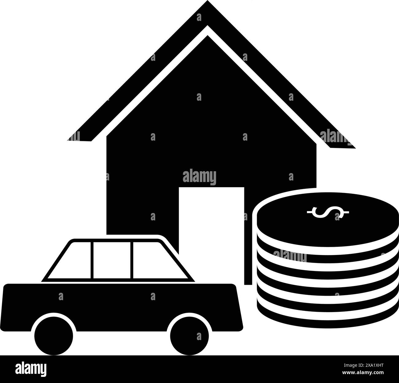 asset icon simple property ownership illustration design Stock Vector ...
