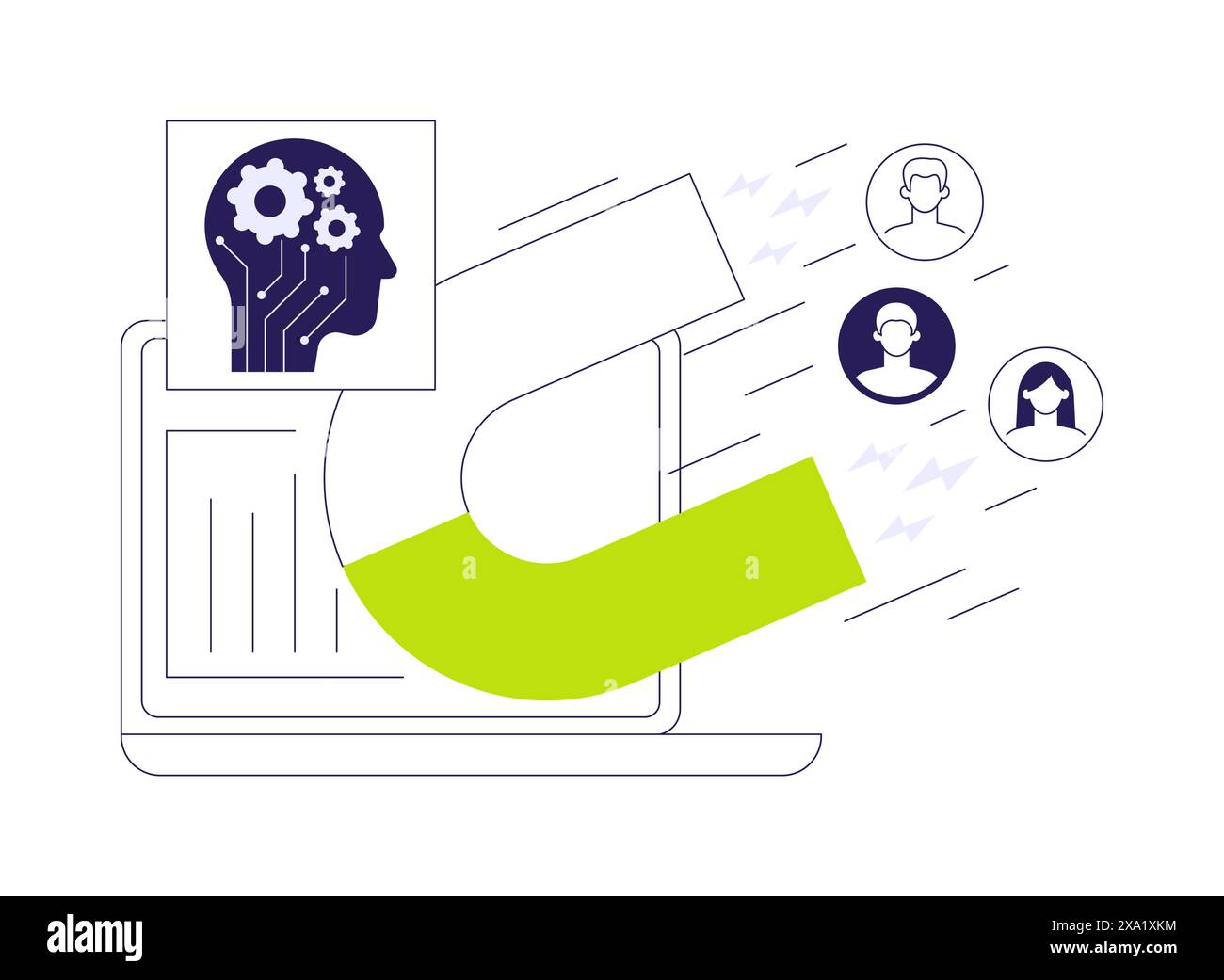 AI-Enhanced Automated Customer Engagement abstract concept vector ...