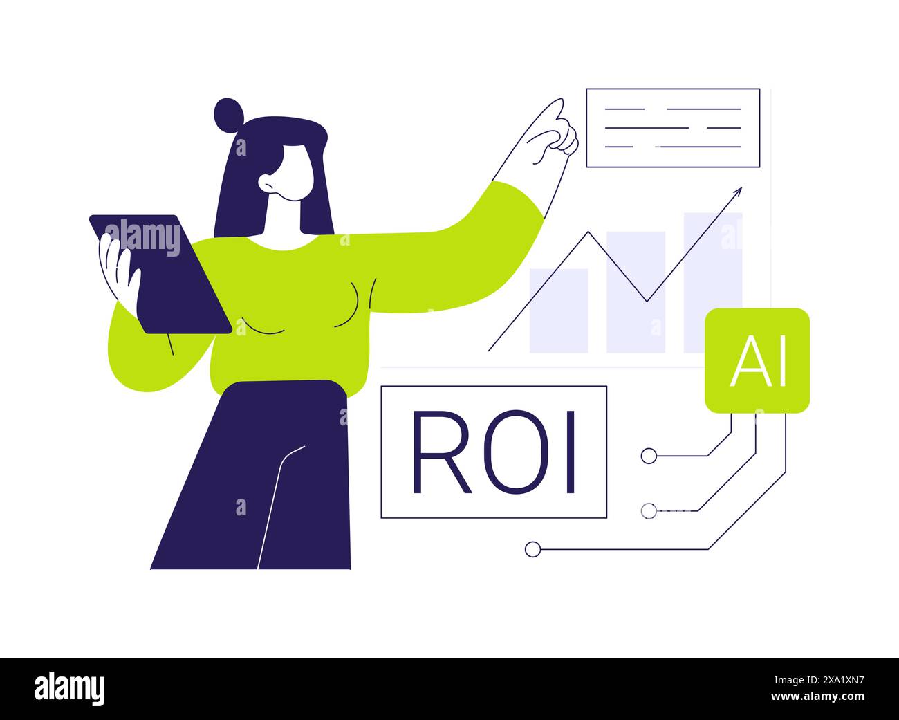 ROI and Attribution Analysis with AI abstract concept vector ...
