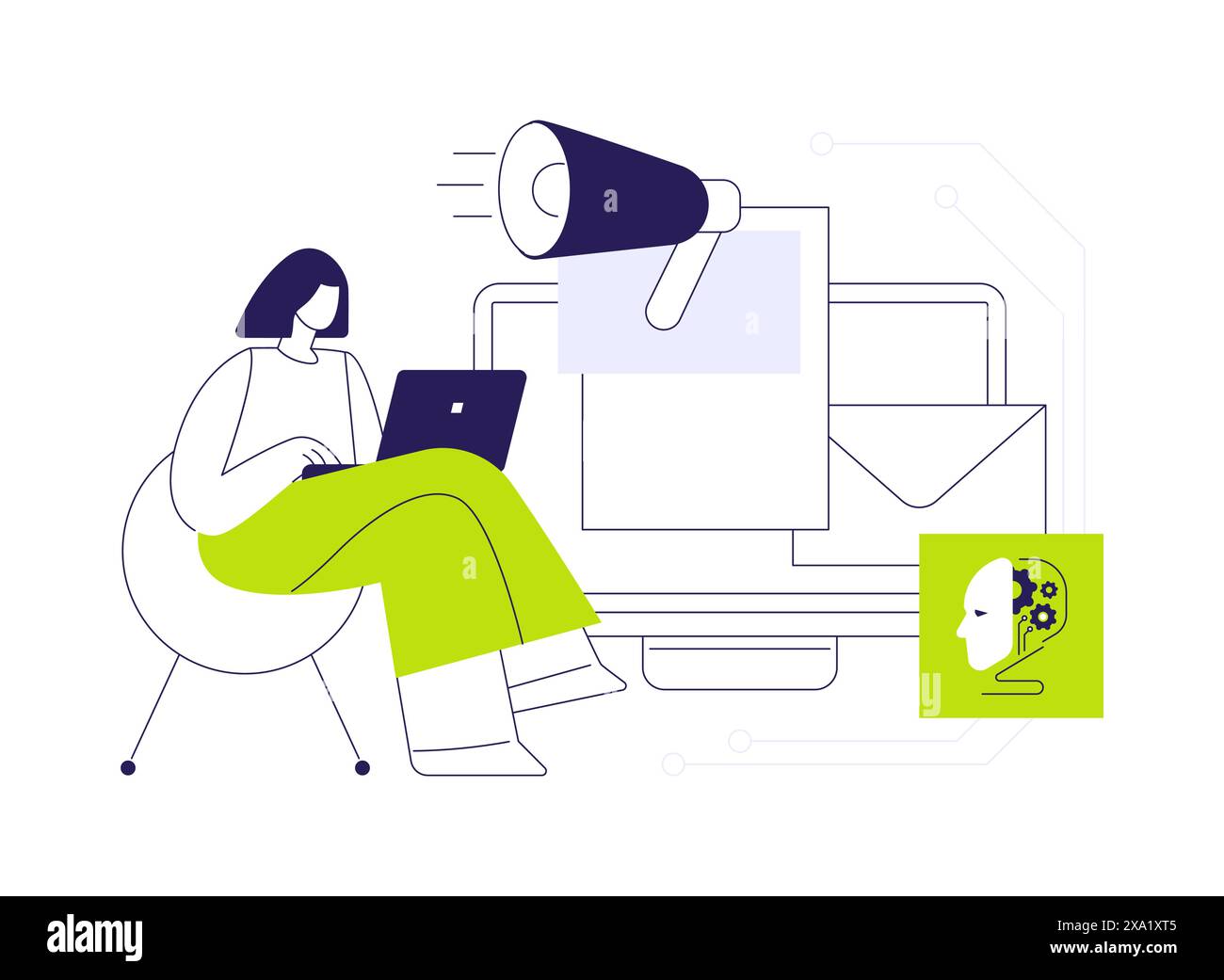 AI-Personalized Marketing Messaging abstract concept vector ...