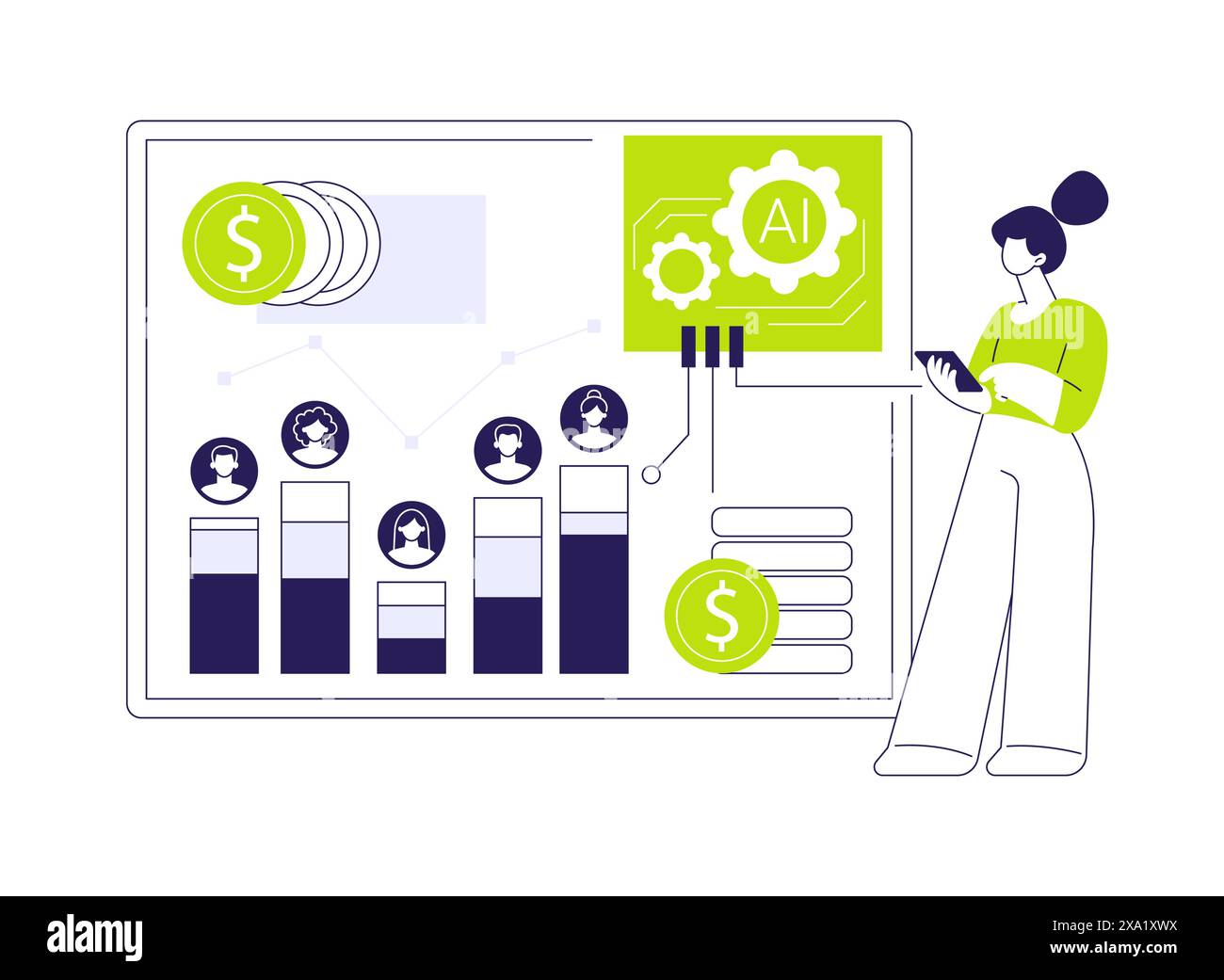 AI-Lead Scoring for Sales Teams abstract concept vector illustration ...