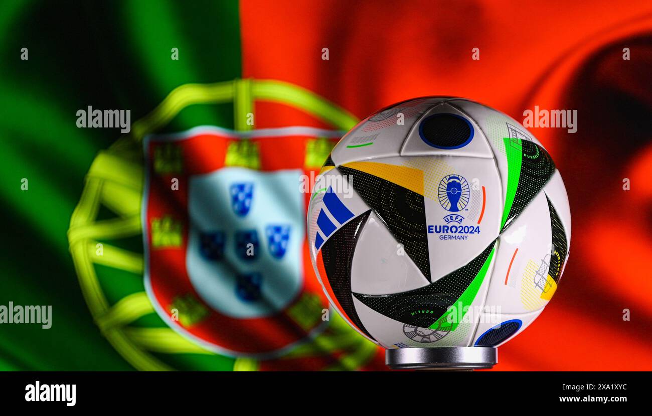 June 1, 2024, Berlin, Germany. The official ball of the Euro 2024 ...