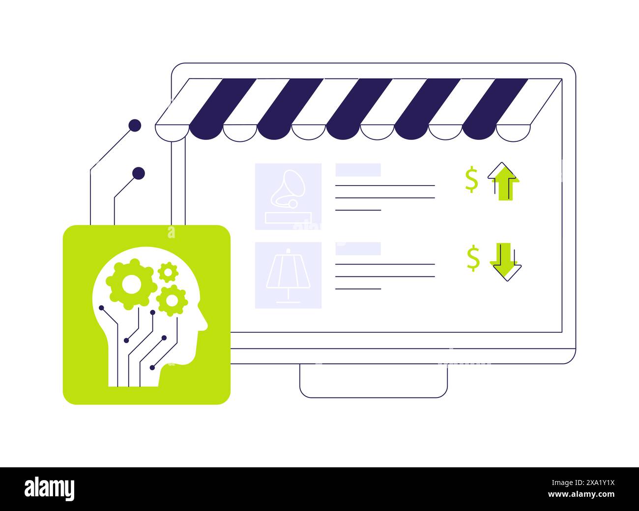AI-Dictated Dynamic Pricing abstract concept vector illustration Stock ...