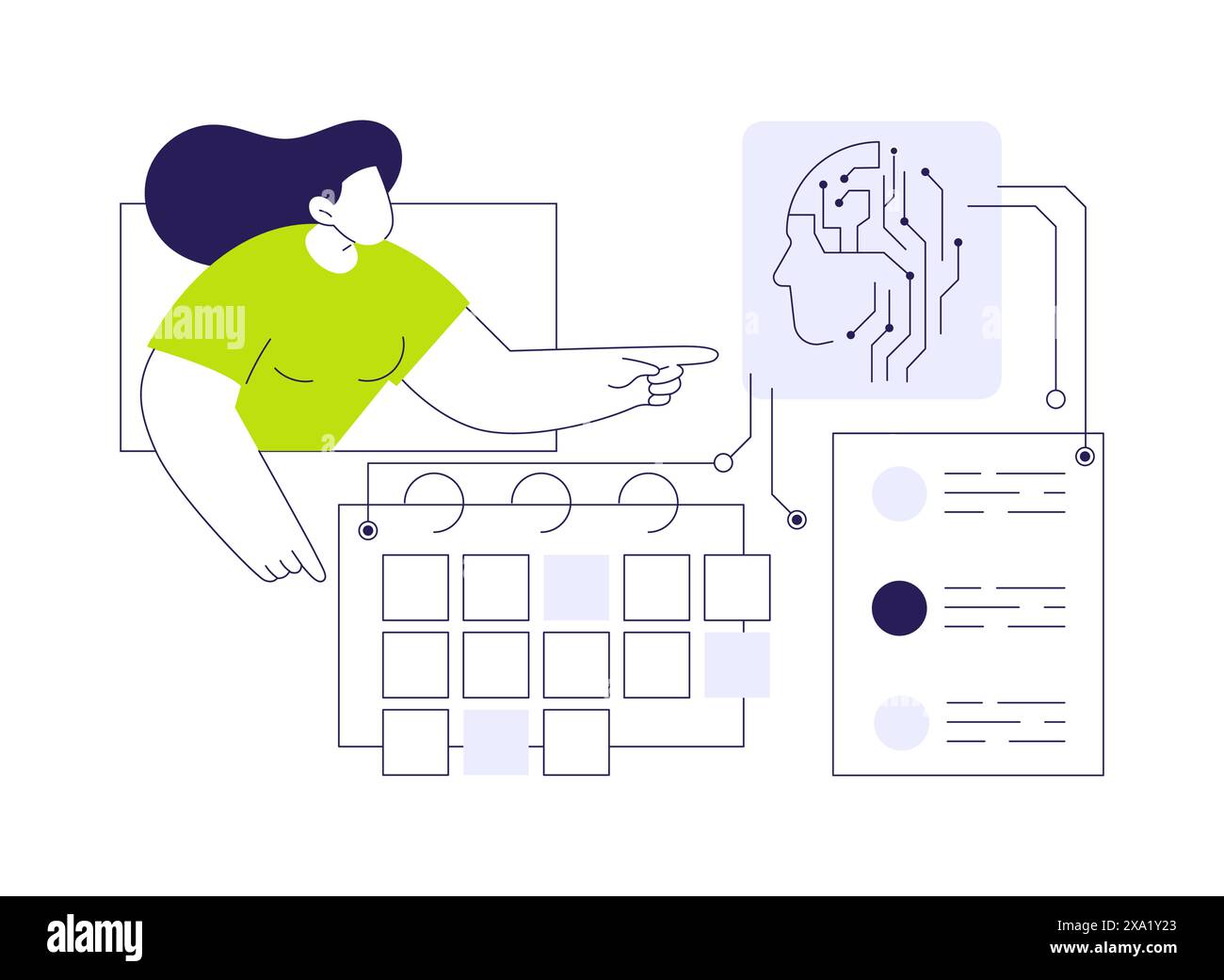 AI-Streamlined Sales Appointment Support abstract concept vector ...