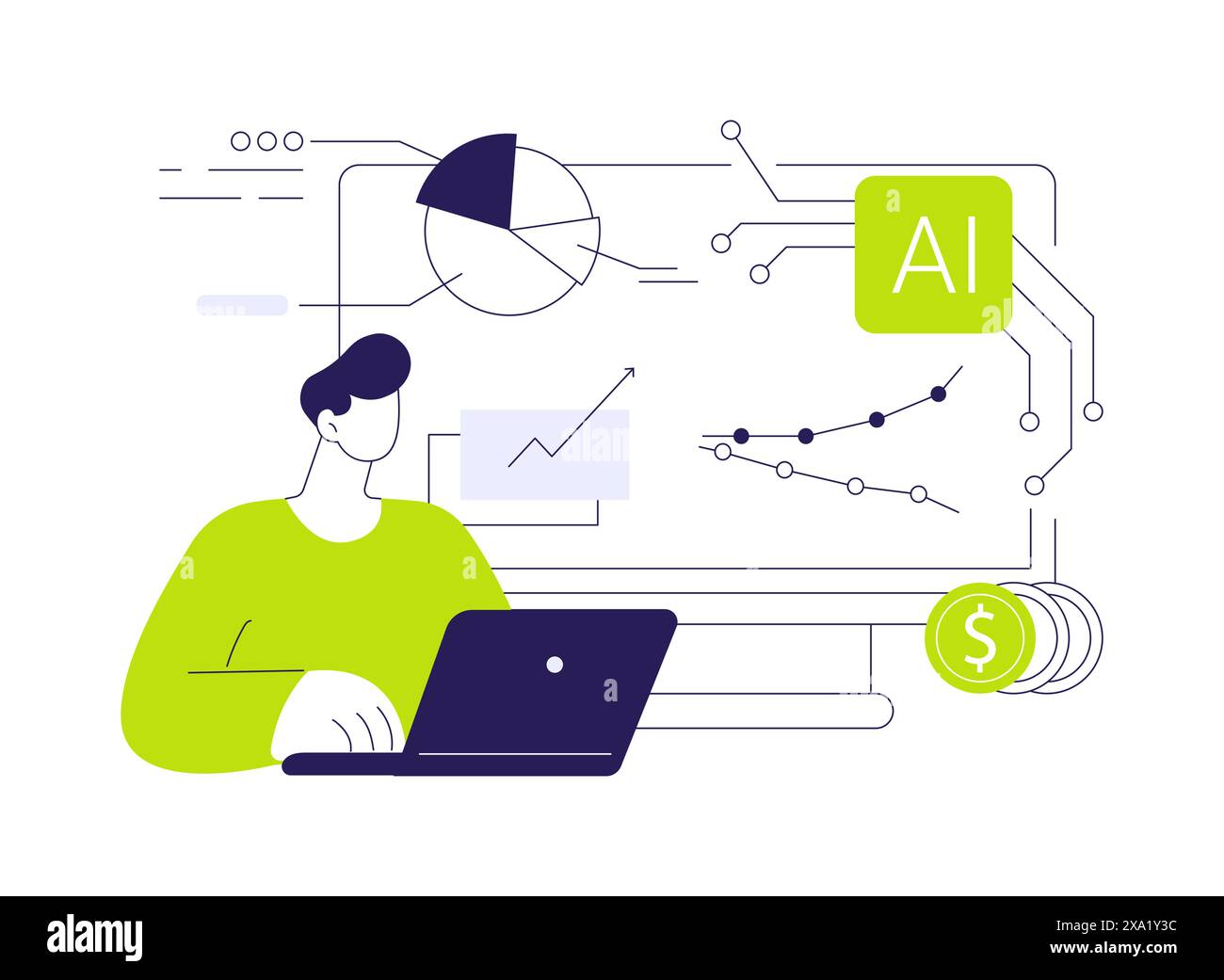 Real Time Sales Insights With Ai Abstract Concept Vector Illustration Stock Vector Image And Art