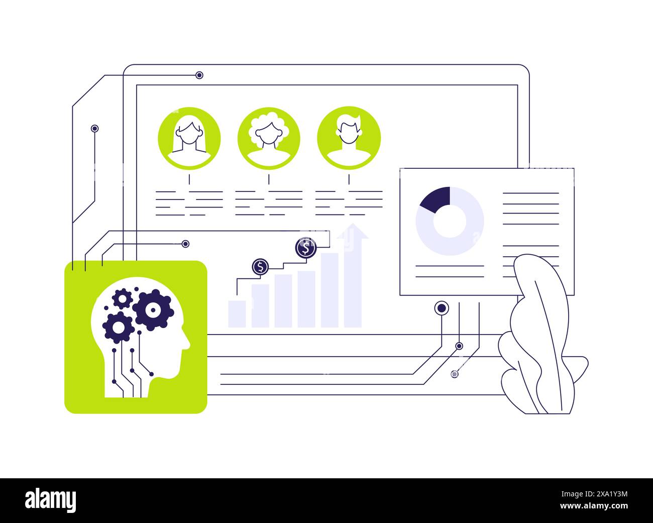 AI-Personalized Sales Approach abstract concept vector illustration ...