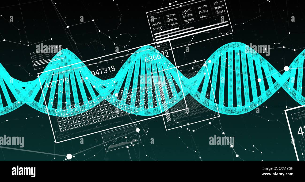 Dna structure spinning network connections hi-res stock photography and images - Alamy