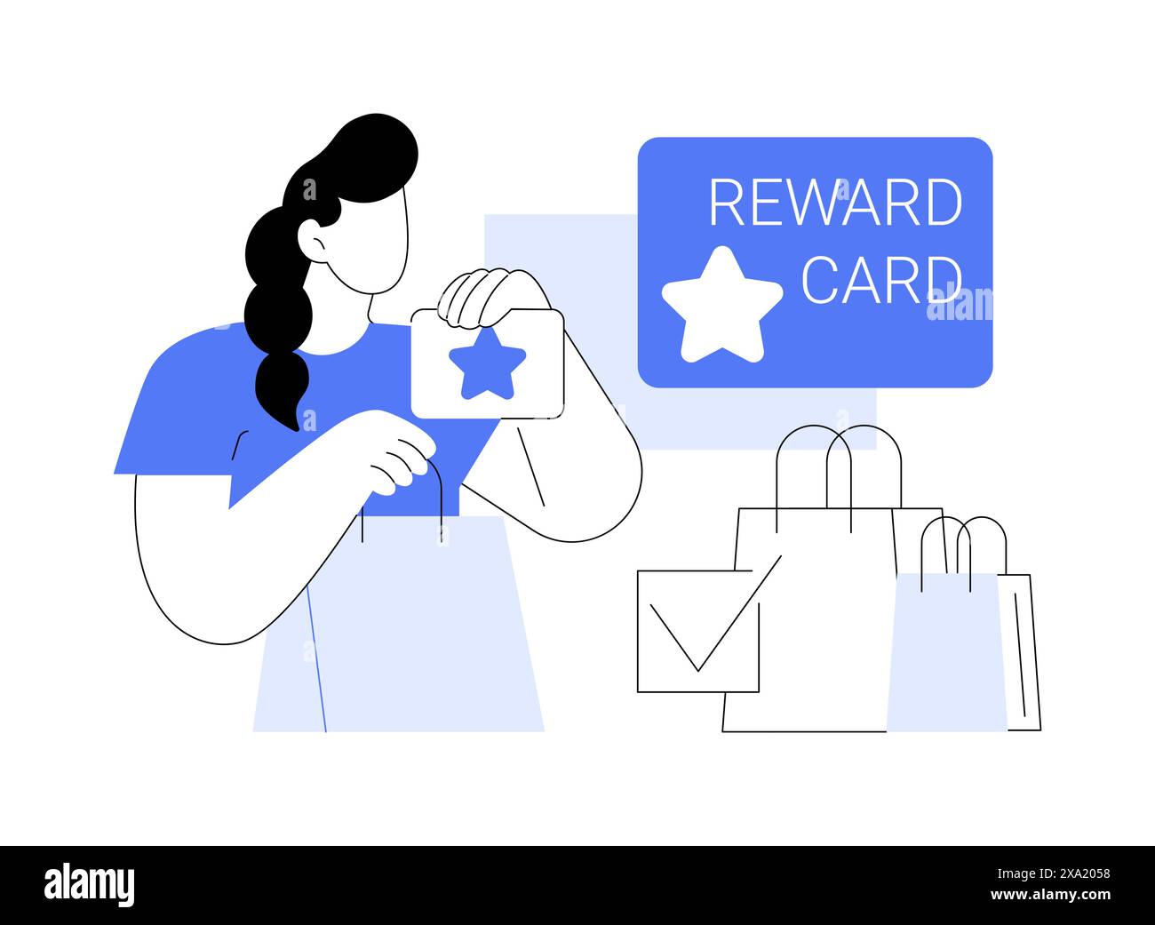 Customer reward card isolated cartoon vector illustrations Stock Vector ...