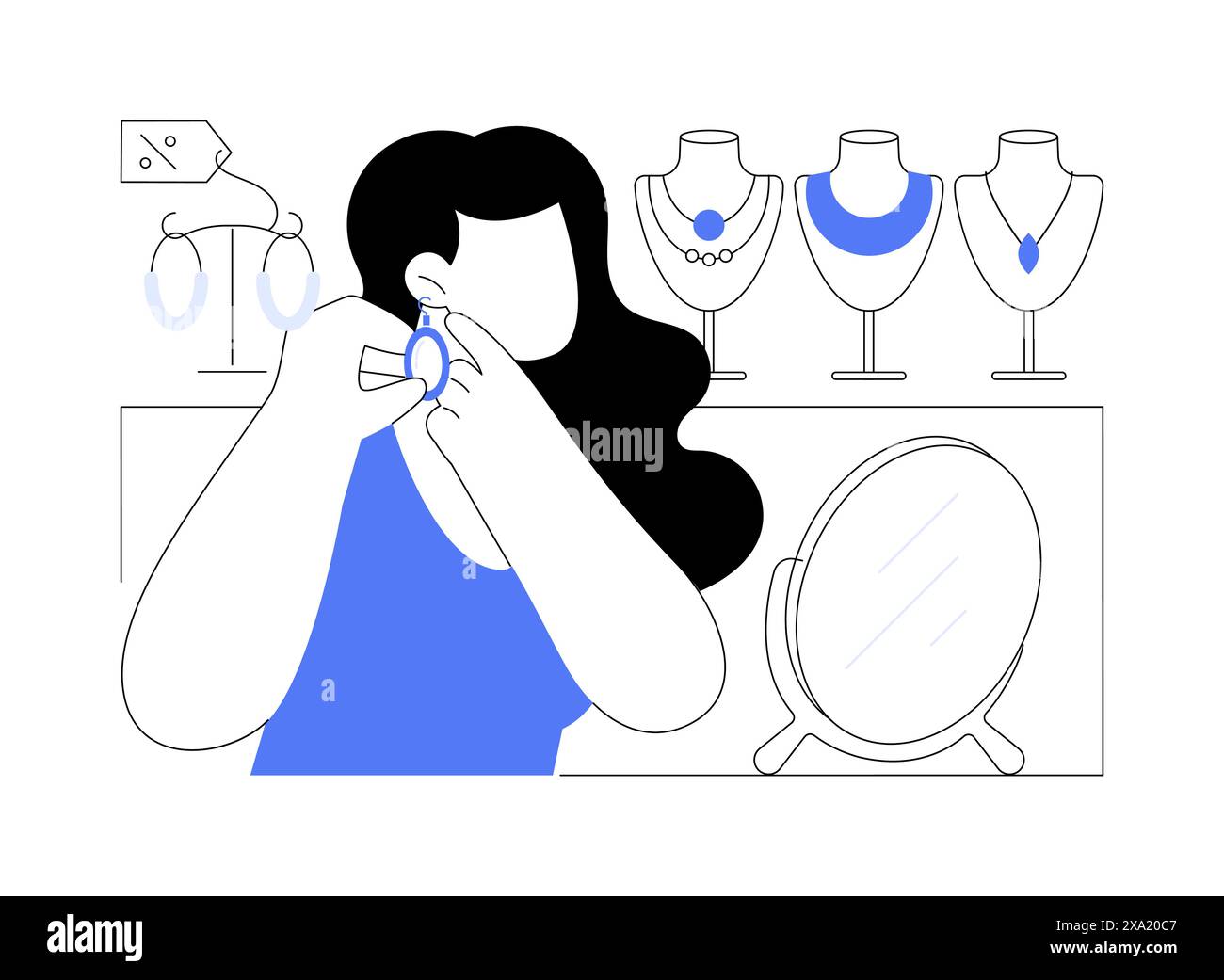 Jewelry shop isolated cartoon vector illustrations Stock Vector Image ...