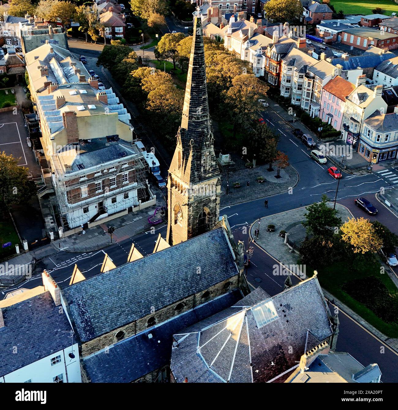 Aerial view of a town from above Stock Photo - Alamy