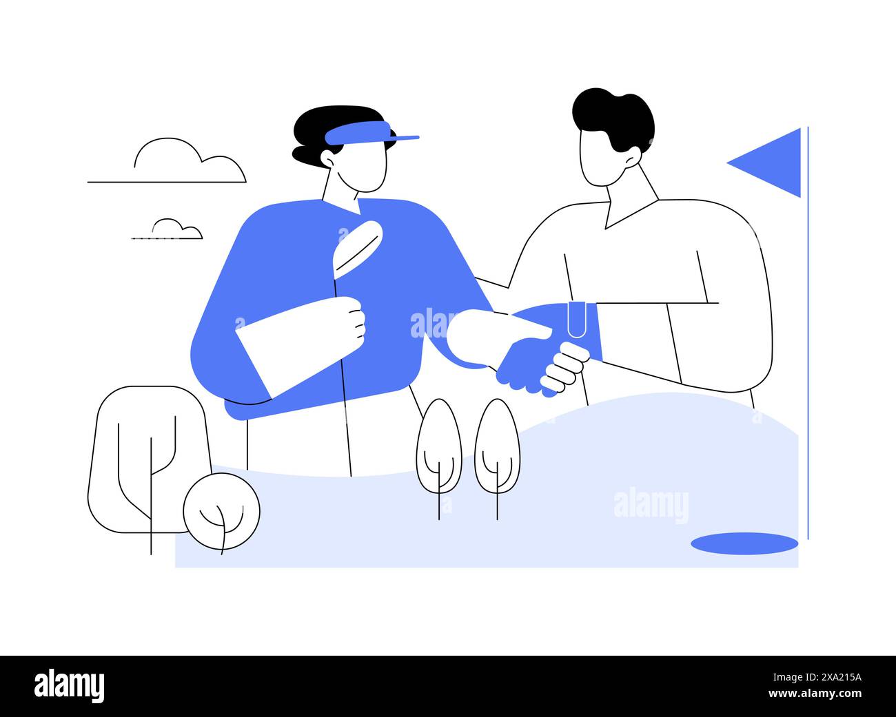 Golf partners isolated cartoon vector illustrations Stock Vector Image ...