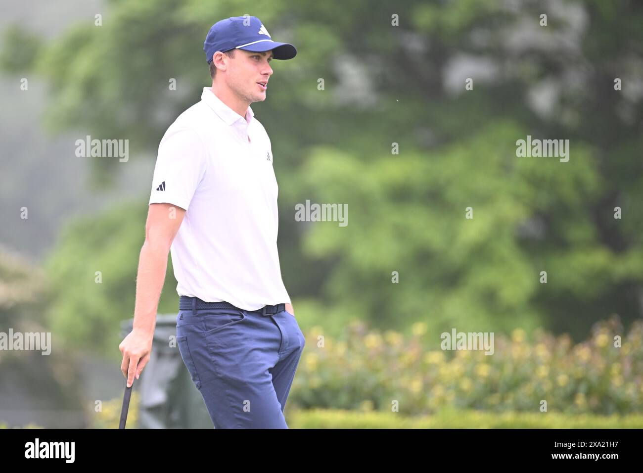 Dublin, Ohio, USA. 3rd June, 2024. Ludvig Aberg (SWE) on the putting ...