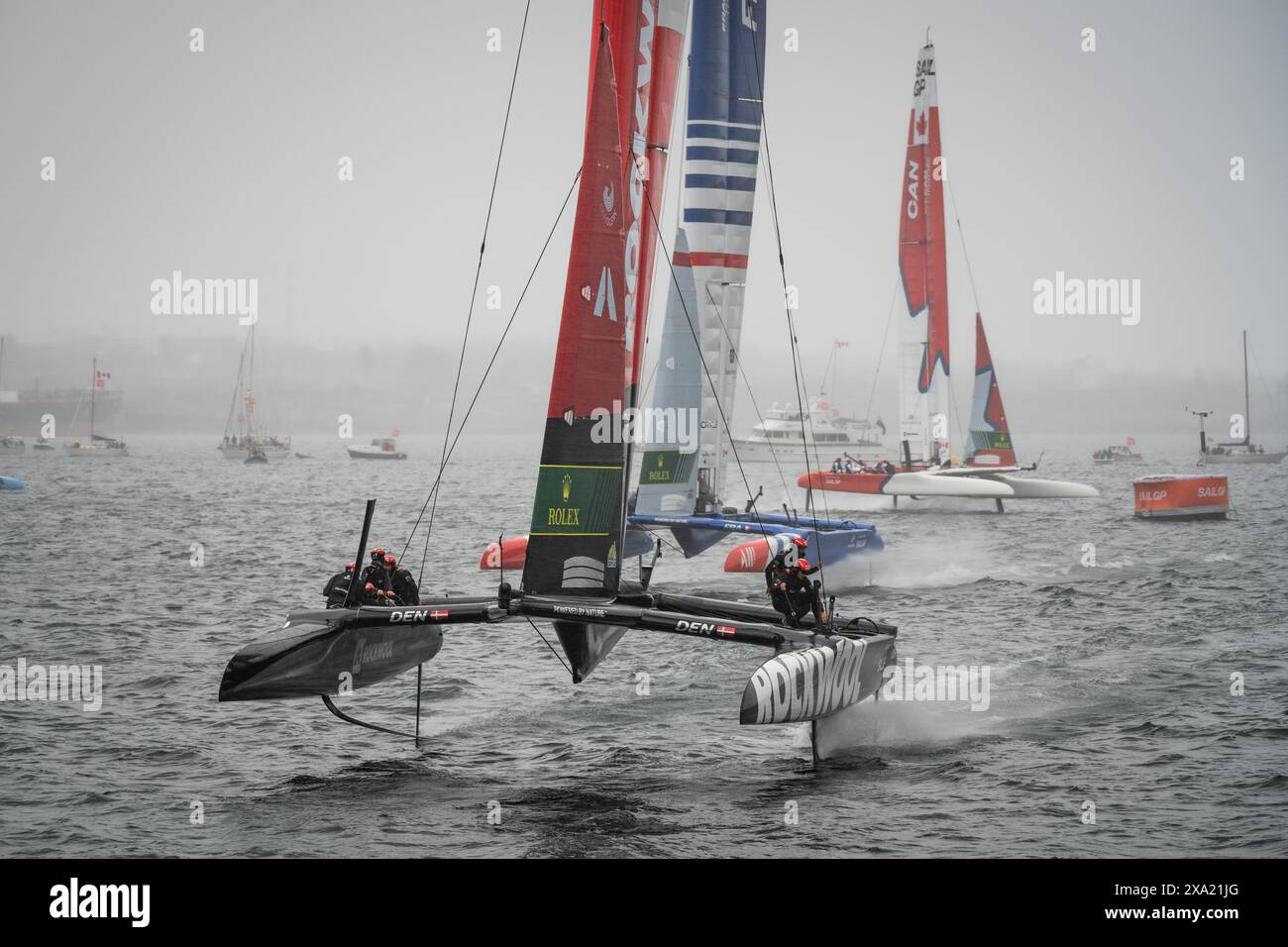 Team Denmark leading Teams from France and Canada during the June 2024 ...