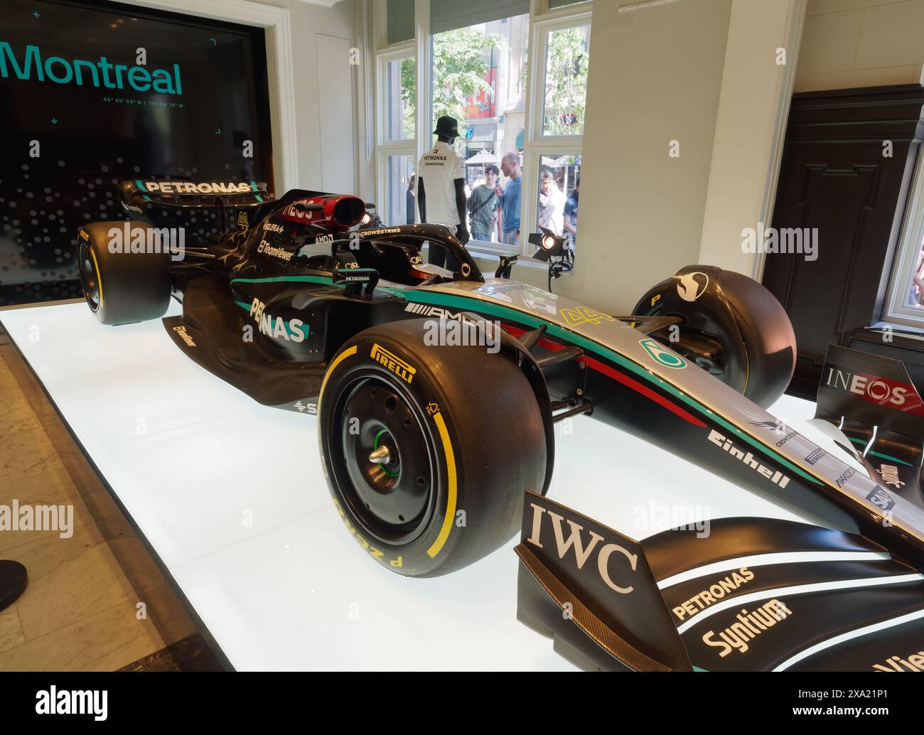 Montreal,Canada, 3rd June 2024. Lewis Hamilton's Formula One car on ...