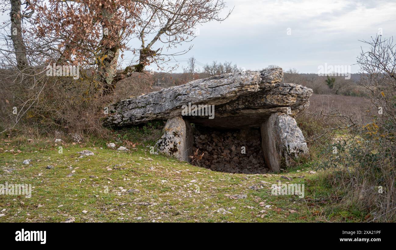 The historic ancient Dolmen near Rocamadour, France Stock Photo - Alamy