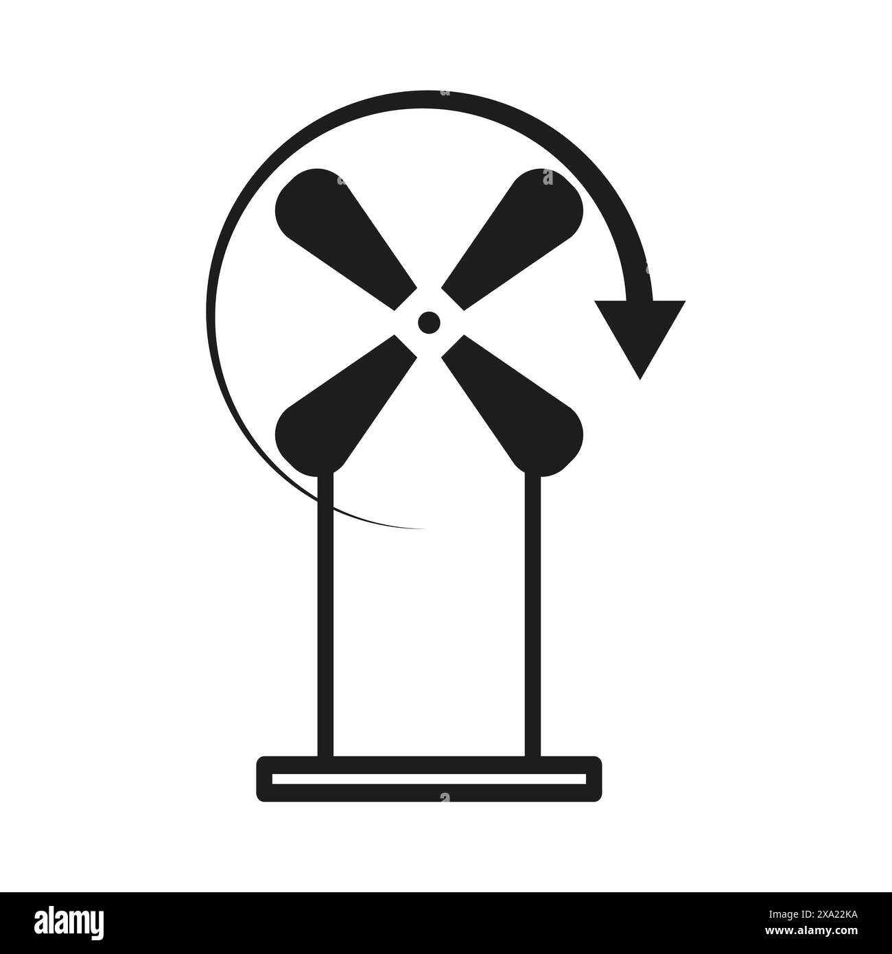 Wind turbine icon. Rotating blades. Renewable energy symbol. Vector ...