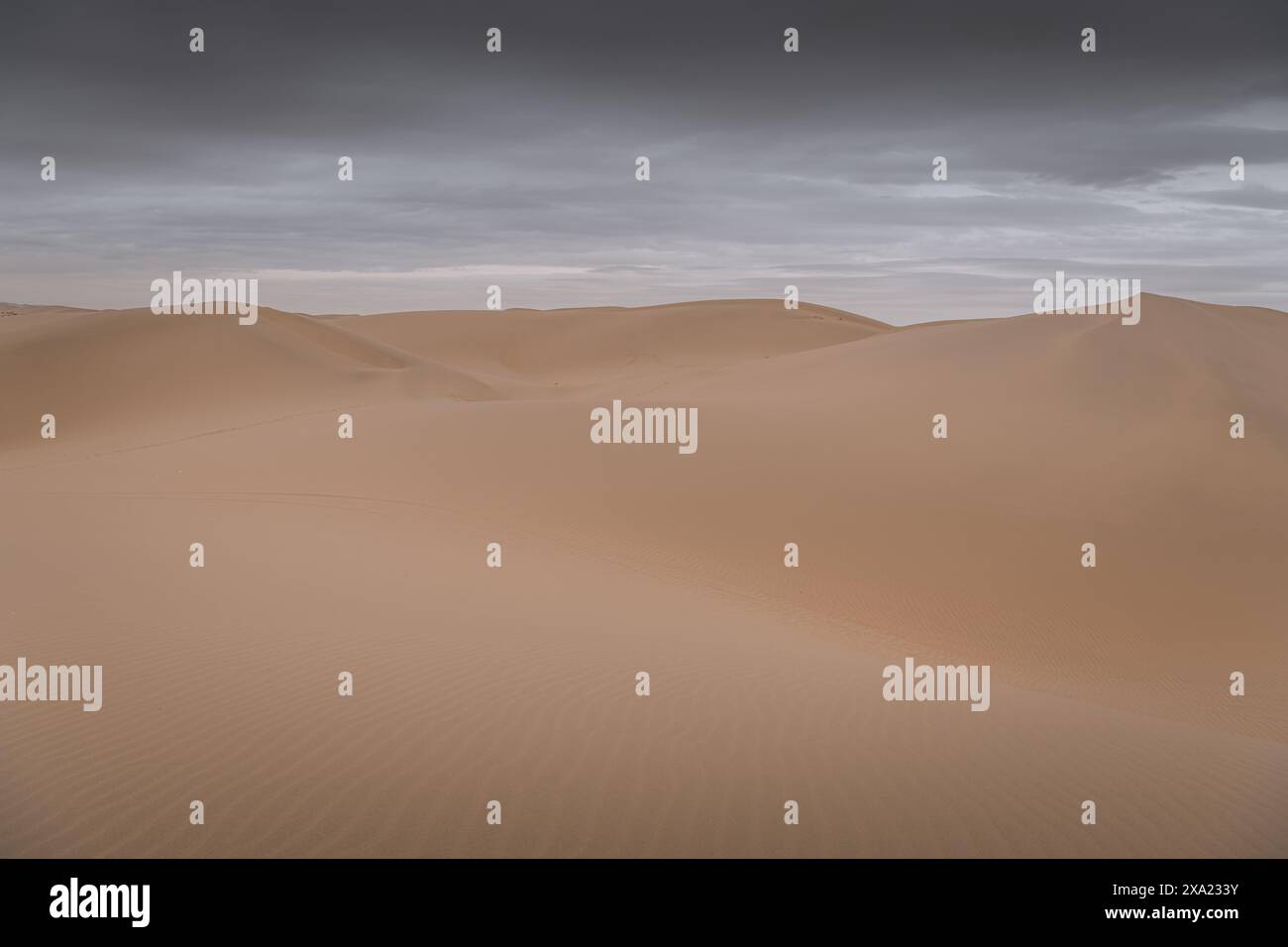 Tengri Desert in the Inner Mongolia Autonomous Region in China. Sunset ...