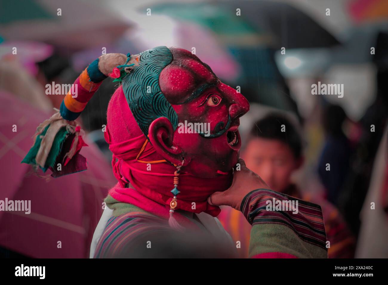 A Bhutan traditional mask dance Stock Photo - Alamy