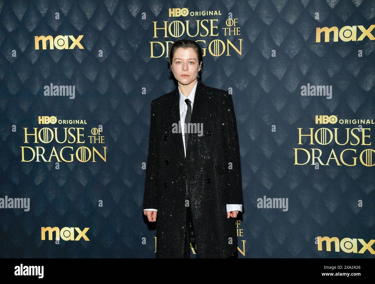 Emma D'Arcy attends the premiere of HBO's "House of the Dragon" Season ...