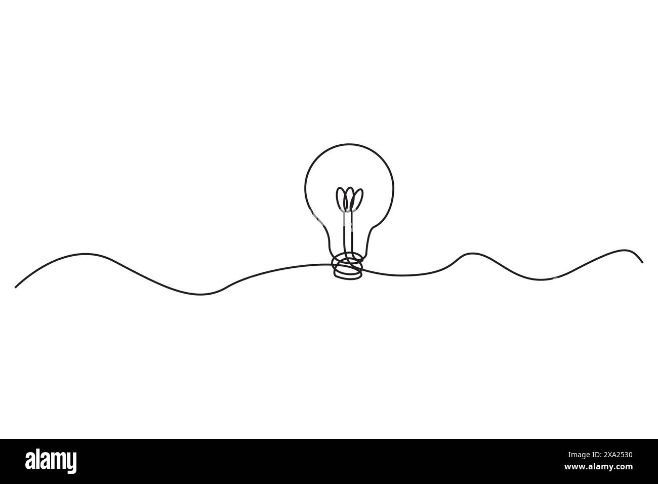 Light bulb sketch. Continuous line art. Minimalist vector. Creative ...