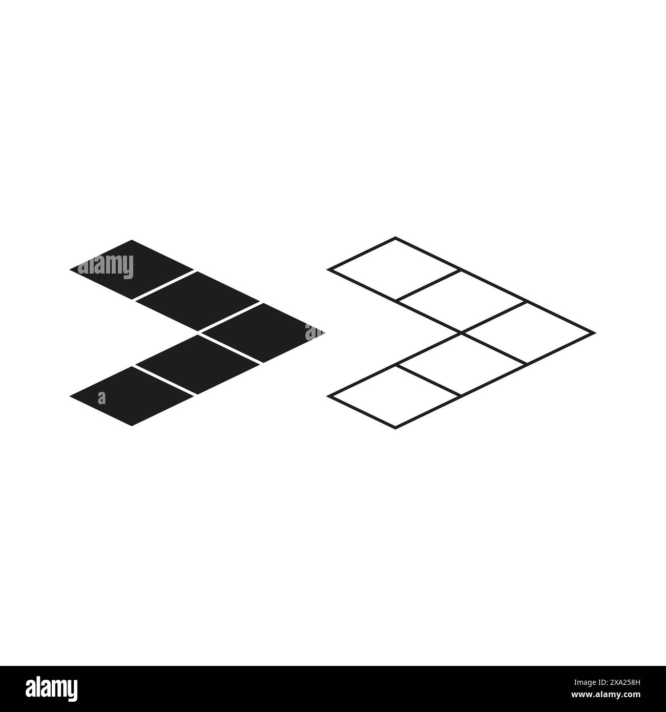 Isometric Cube Pattern Black And White Design Geometric Abstract Shapes Vector Illustration