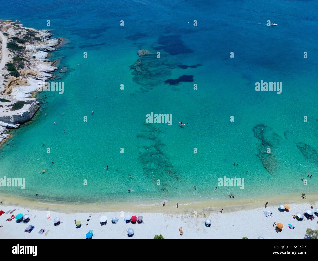 Prassa Beach in Kimolos Island Stock Photo - Alamy