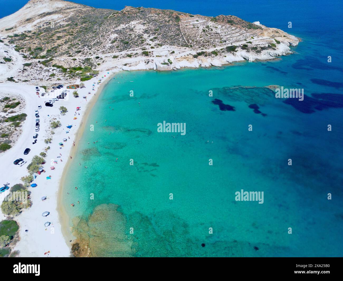 Prassa Beach in Kimolos Island Stock Photo - Alamy