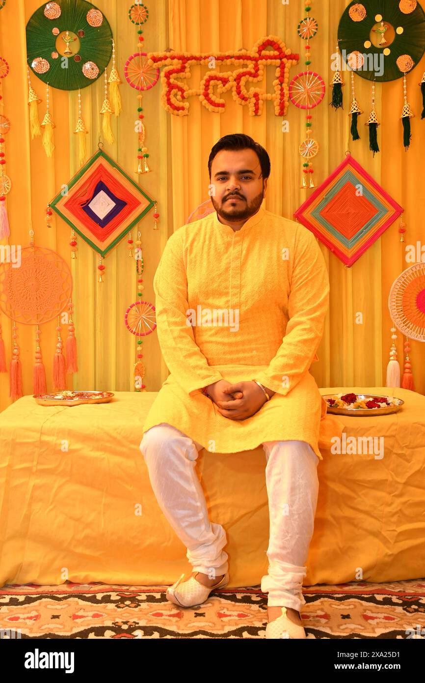 Haldi backdrop hi-res stock photography and images - Alamy