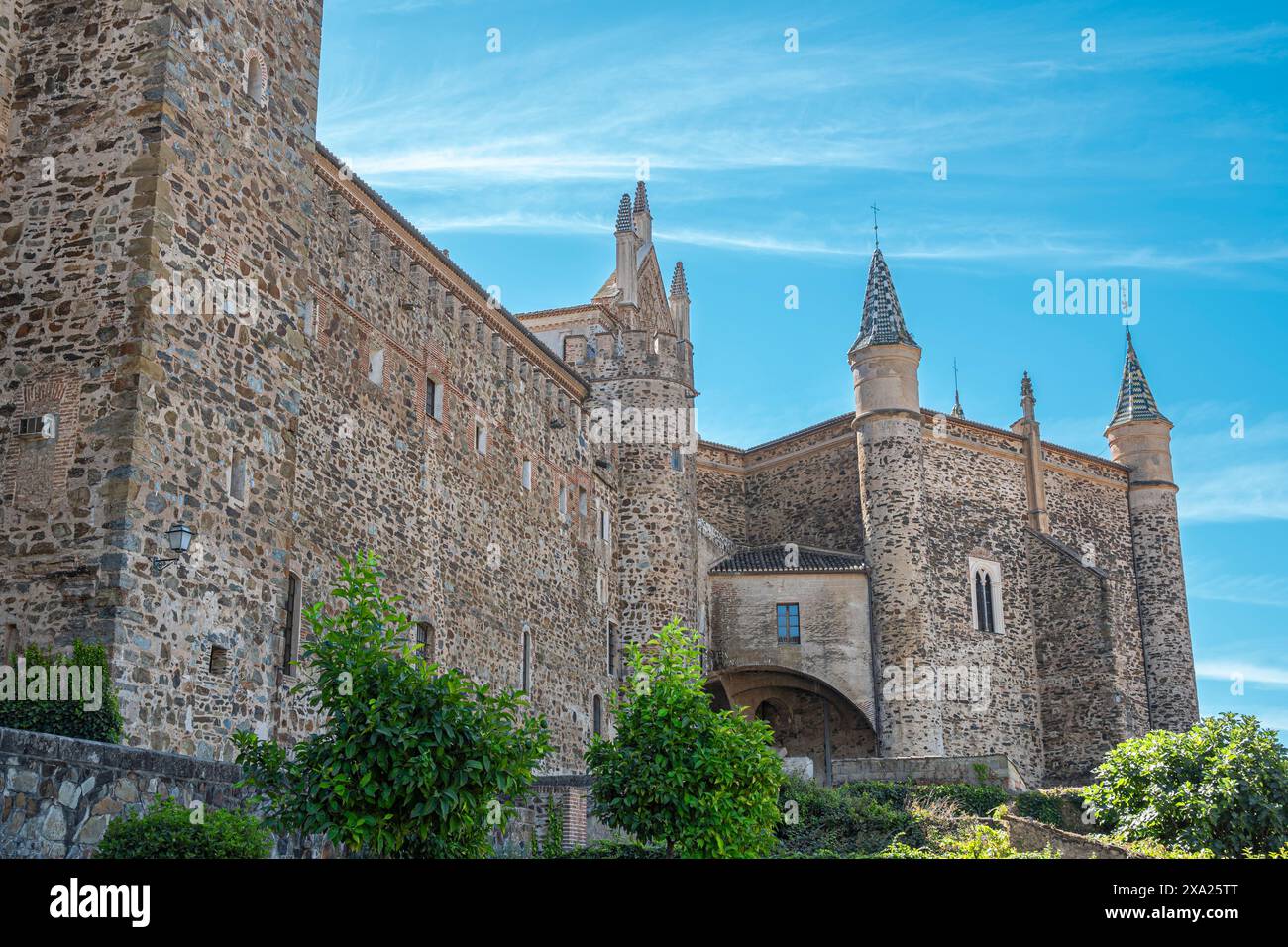 The View of the west facade of the 14th-century Royal Monastery of ...