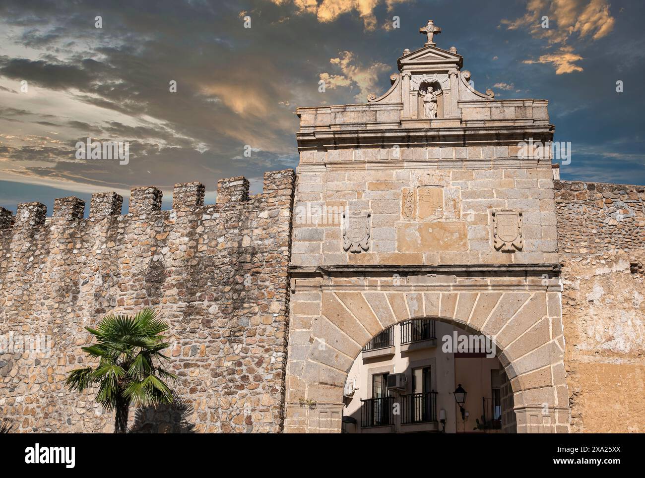 The View of the Renaissance-style Puerta del Sol on the medieval wall ...