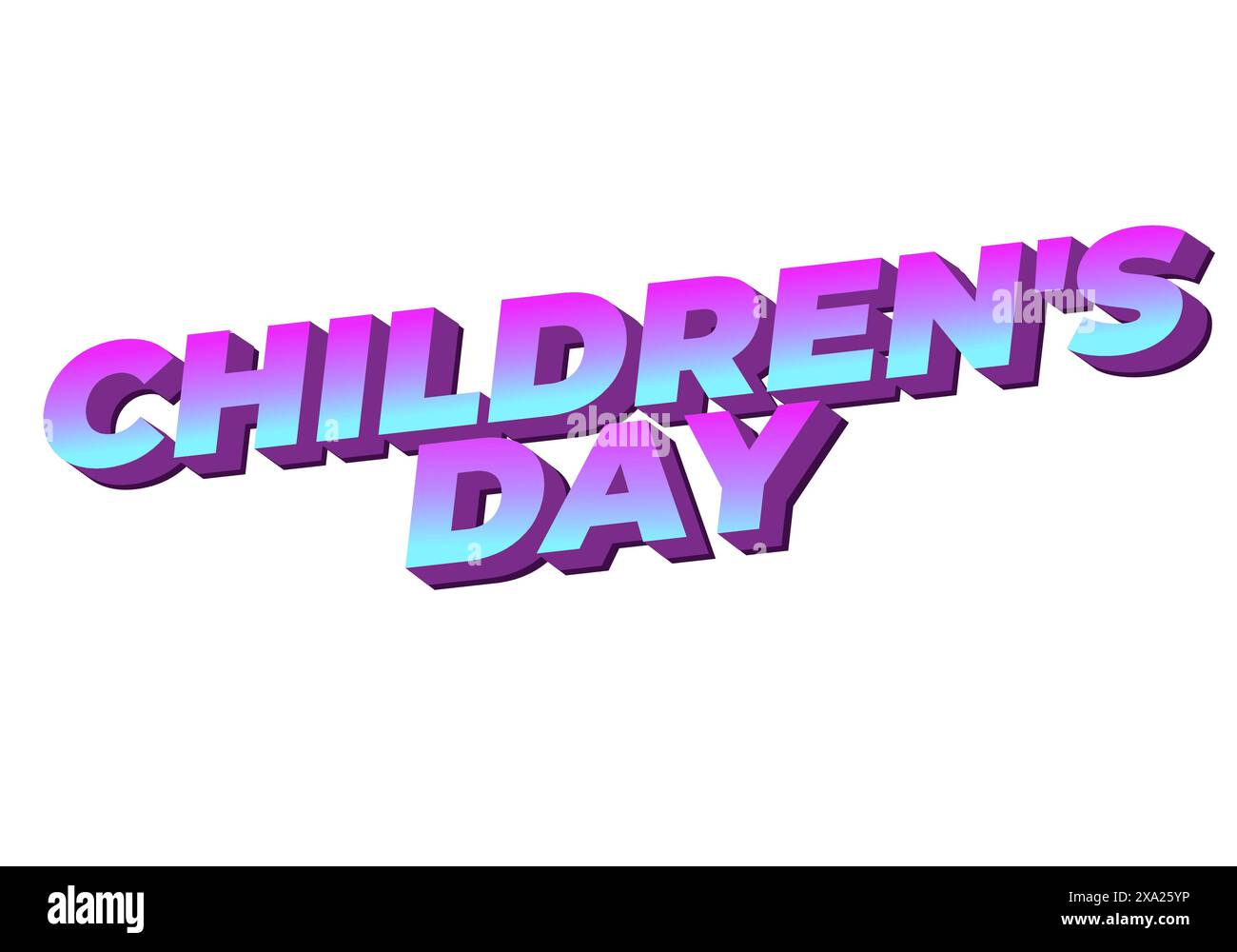 Children day. Text effect design in good colors with 3D style Stock ...