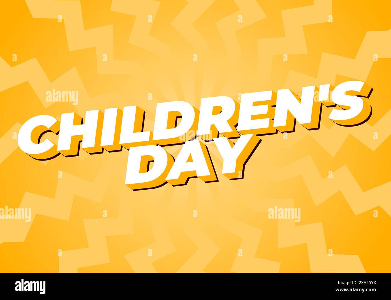 Children day. Text effect design in good colors with 3D style Stock ...