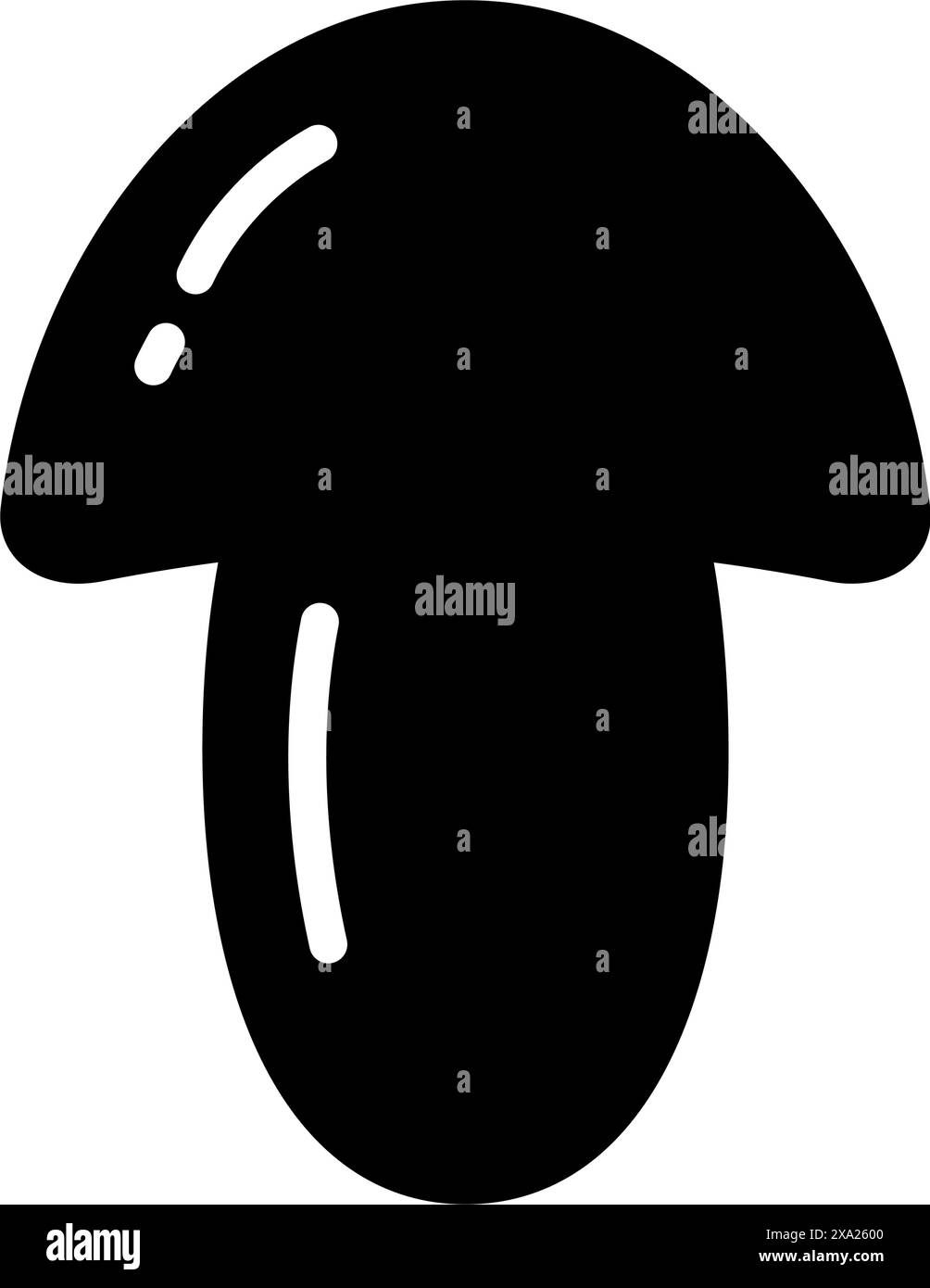 Mushroom Silhouette vector illustration Autumn Vegetable Icon Sticker ...